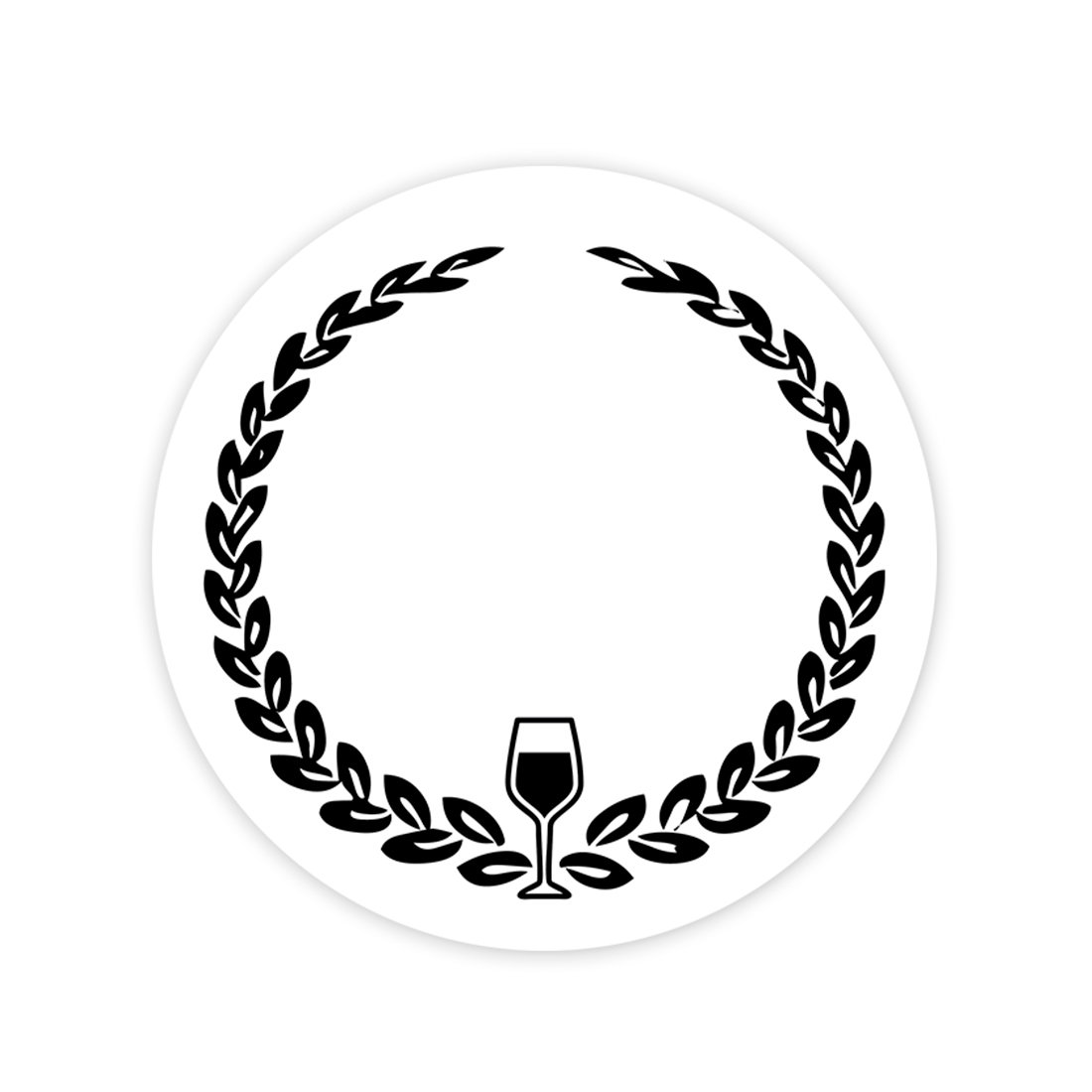 Koyal Wholesale Round Vinyl Drink Stickers, Wine Glass With Round ...