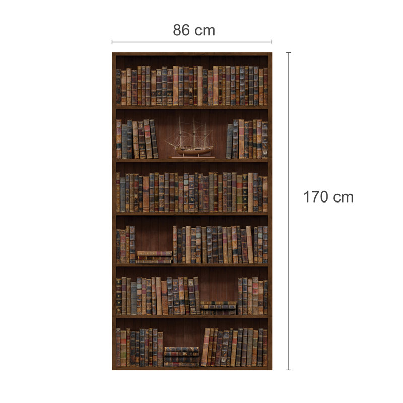 Walplus Vintage Bookshelf Wall Decal & Reviews | Wayfair