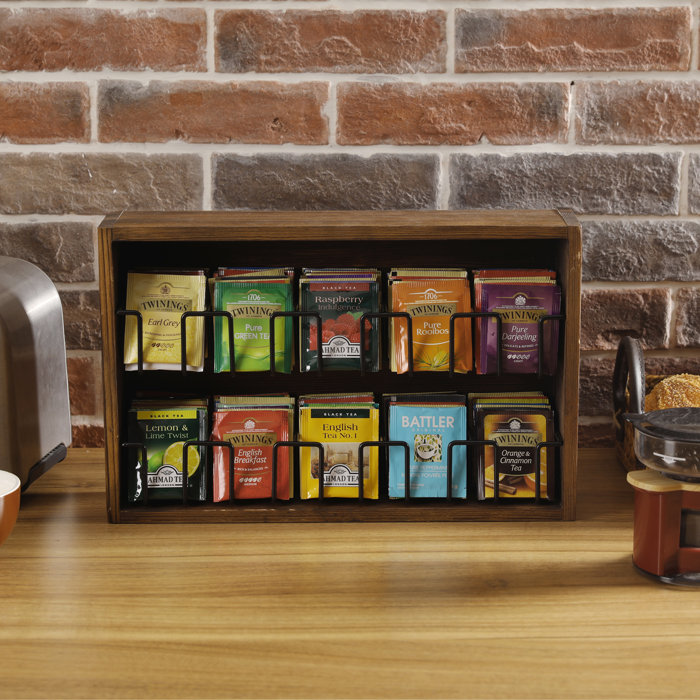 MyGift 10 Compartment Wood Tea Box Organizer | Wayfair