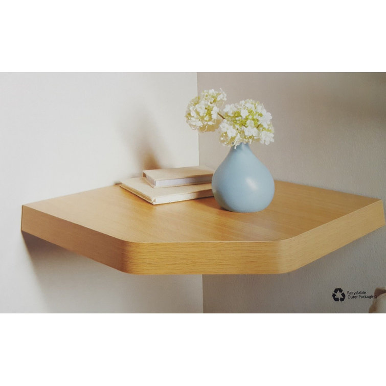 Ebern Designs Paddock Triangle Corner Shelf with Adjustable Shelves ...