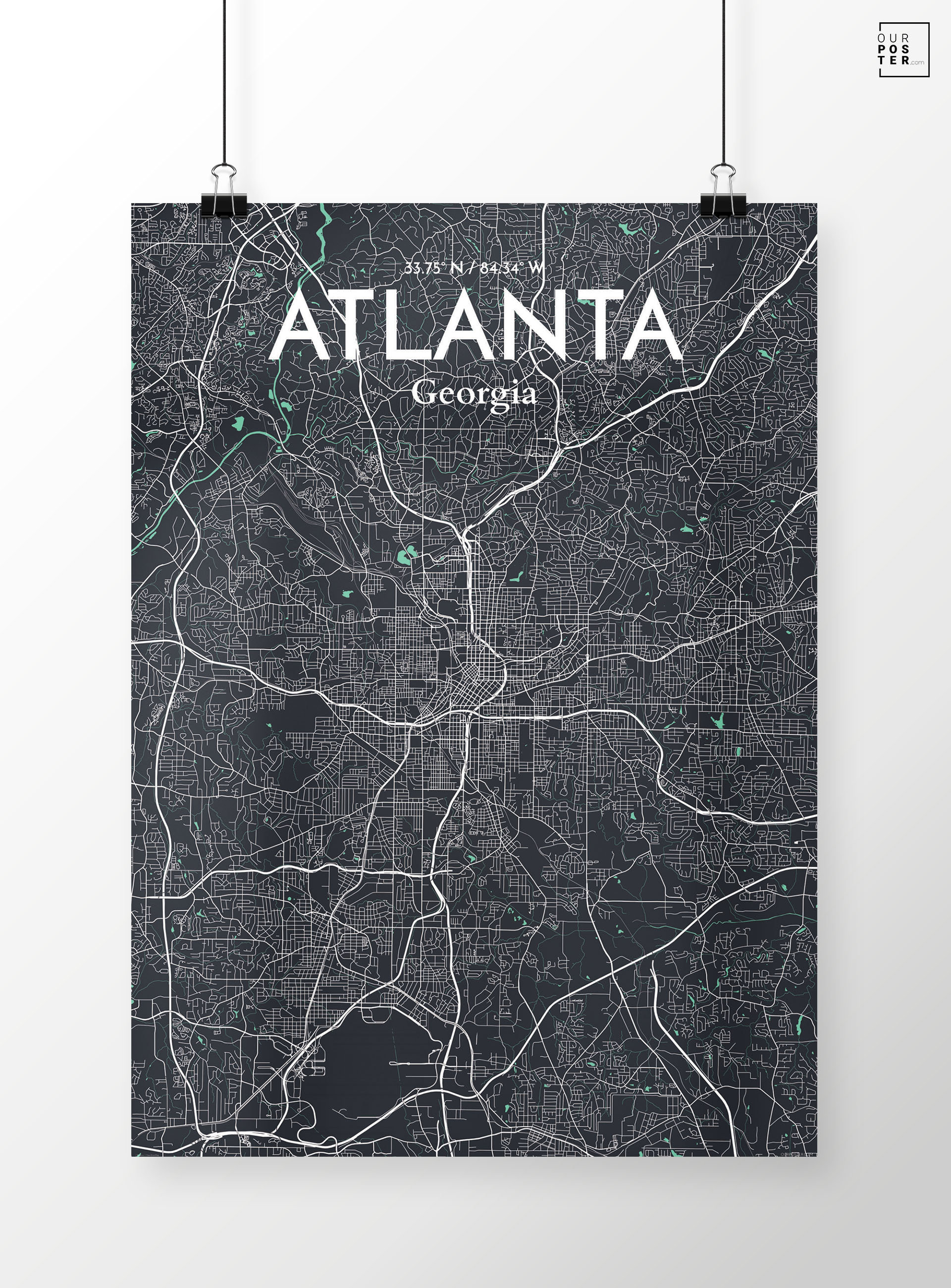 Wrought Studio Atlanta City Map - Unframed Graphic Art | Wayfair
