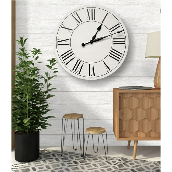 Charlton Home® Eisen Wood Wall Clock & Reviews | Wayfair