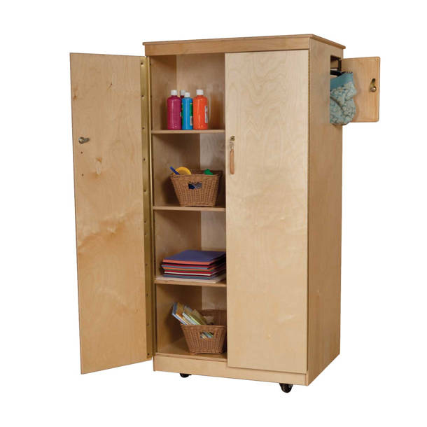Shain 4 Compartment Classroom Cabinet with Bins | Wayfair