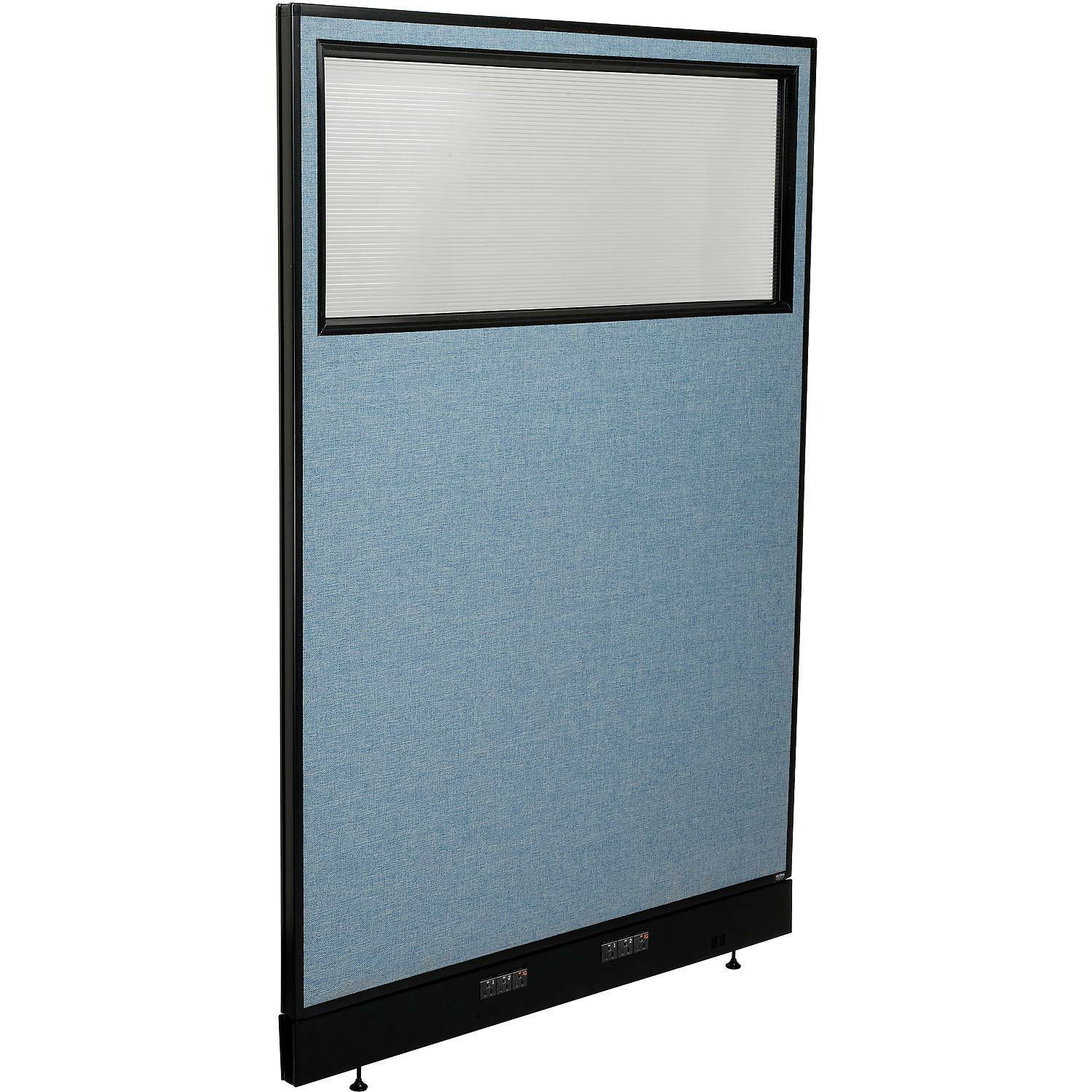 Interion Electric Blue Office Partition Panel With Partial Window | Wayfair