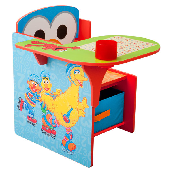 Delta Children Sesame Street Kids Desk Chair with Storage Compartment ...