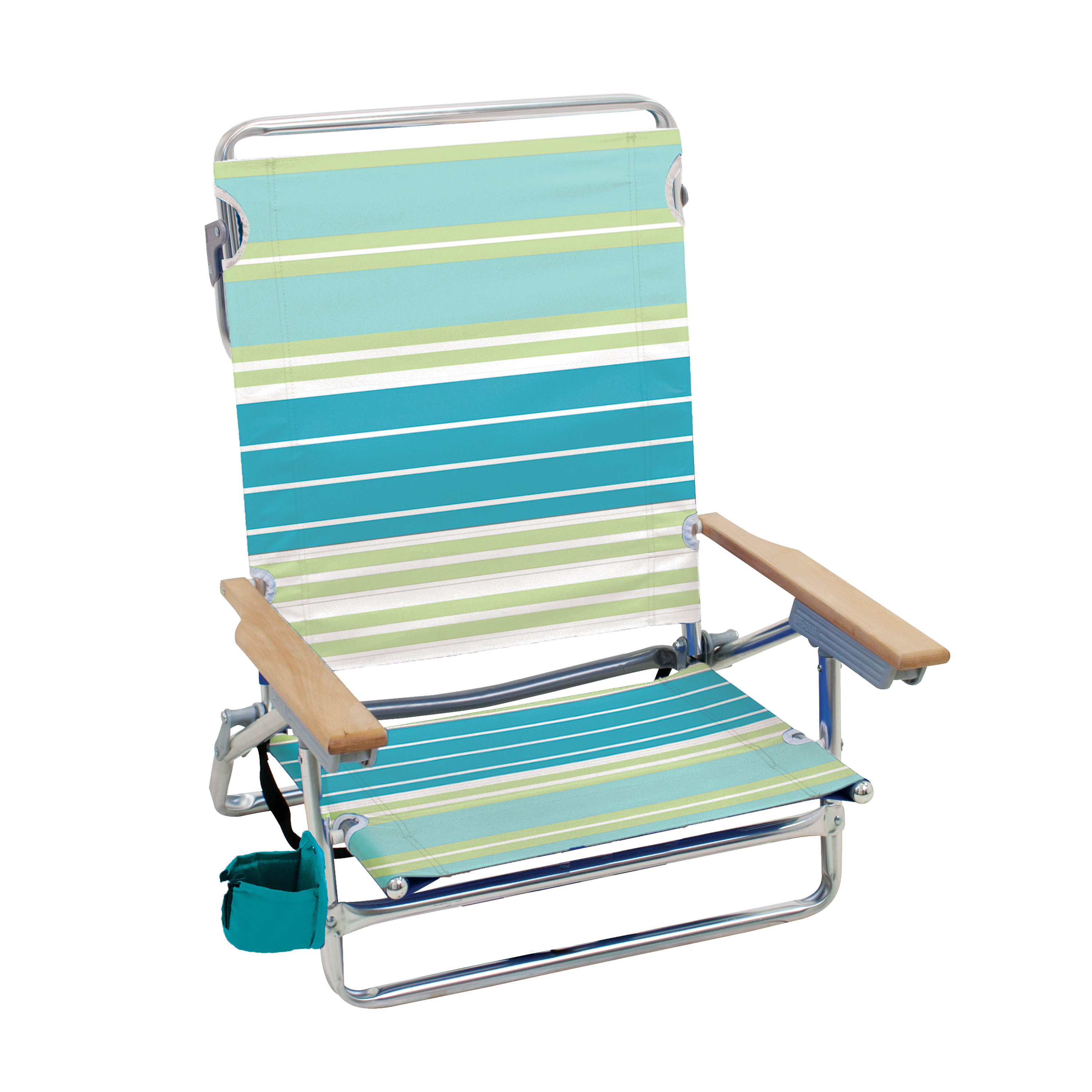 Arlmont & Co. Rio Classic 5 Position Lay Flat Chair W/ Fold Down Towel ...