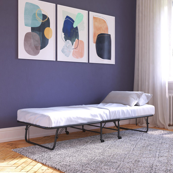 Alwyn Home Middlet Twin 15'' Steel Folding Bed with Mattress Included ...