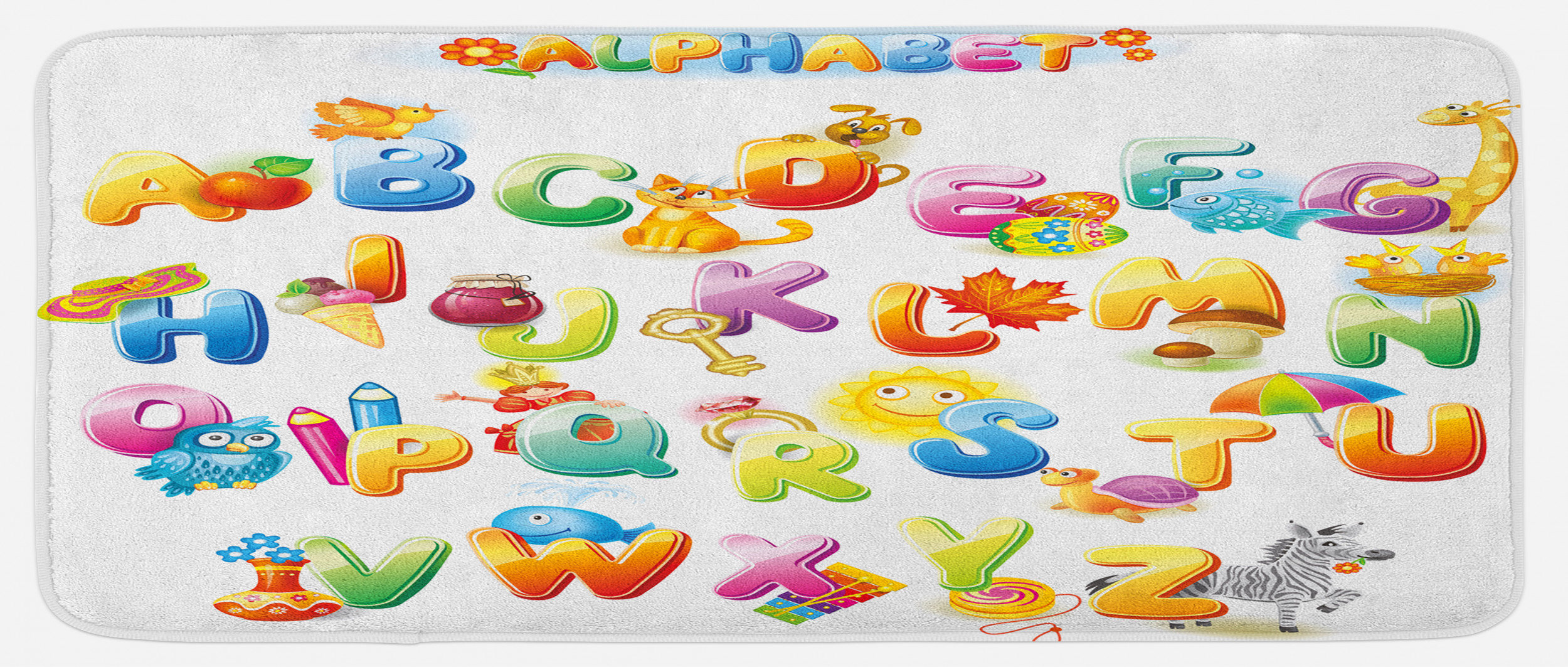 Bless international Cheerful Cartoon Fun Alphabet Design Font Preschool ...