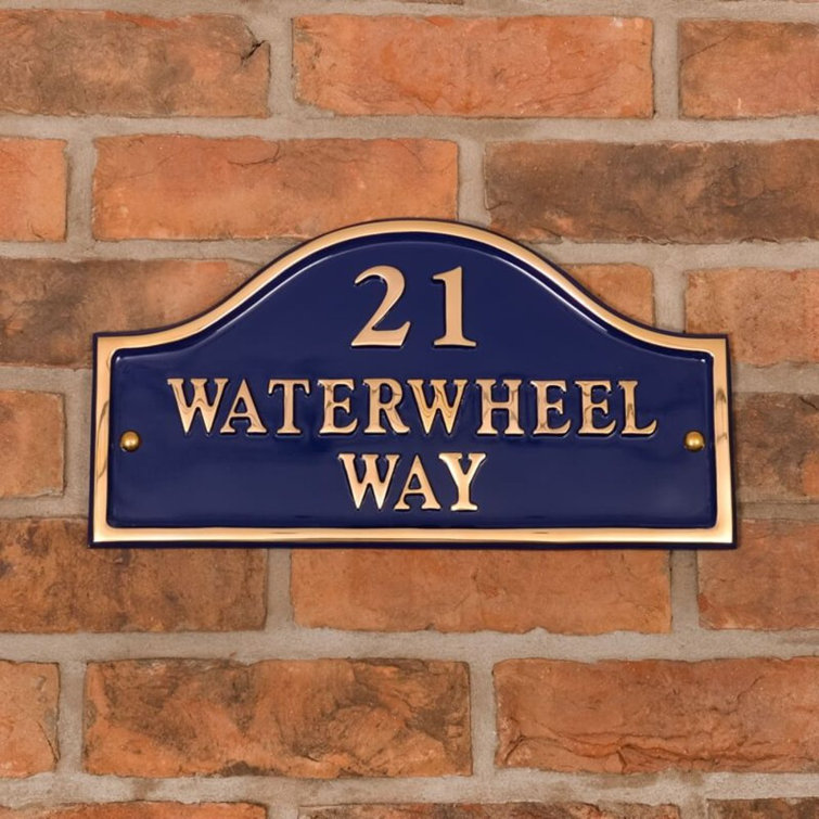 Dakota Fields Neeley 3-Line Wall Address Plaque | Wayfair.co.uk