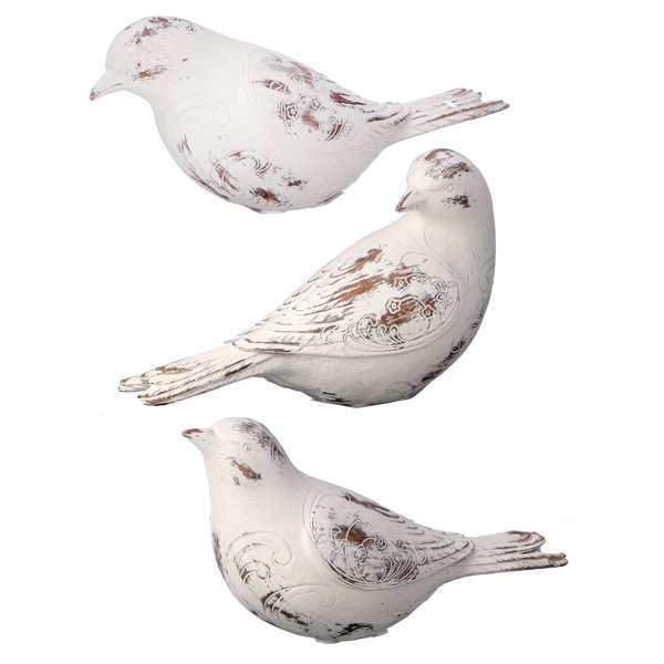 August Grove® 3 Piece Resin Bird Figurine Set | Wayfair