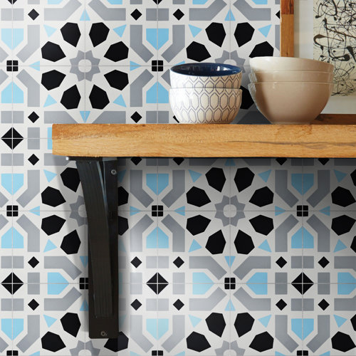 Moroccan Mosaic Tile House Azilal 8" x 8" Cement Patterned Wall & Floor ...