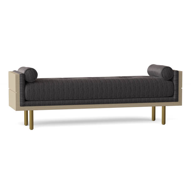 Maria Yee Maxwell Genuine Leather Upholstered Bench | Wayfair