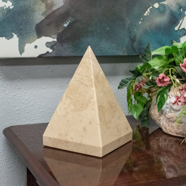 Bello Treasure Polished Marble Keepsake Pyramid Sculpture | Wayfair