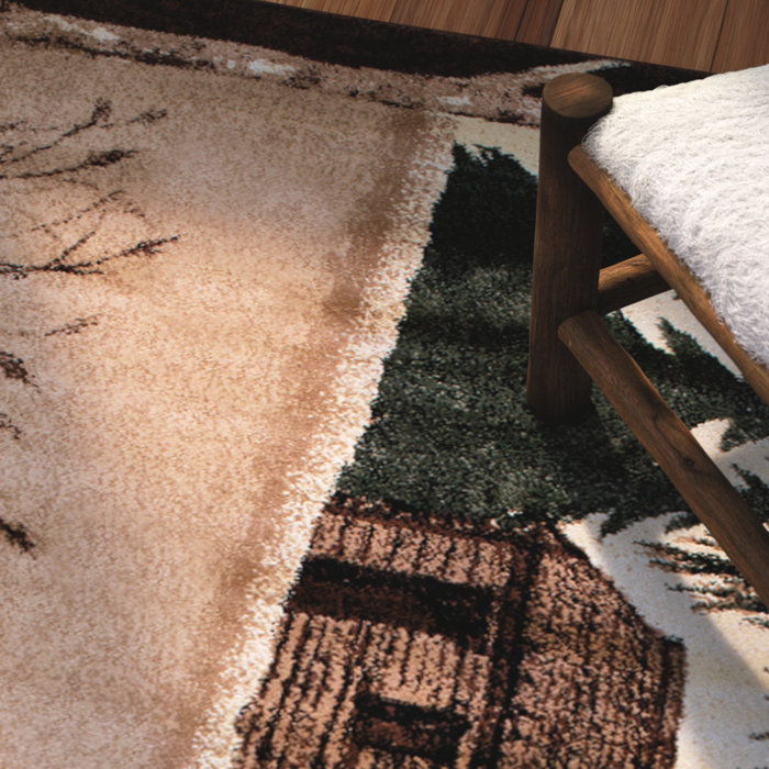 Loon Peak® Lacour Machine Woven / Power Loomed Performance Berber Rug ...