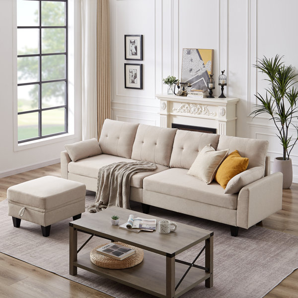 Latitude Run® Linnzi 101'' Upholstered Sectional Sofa With Chaise ...