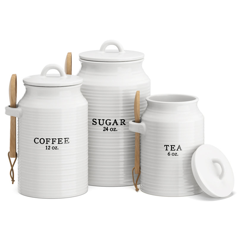 Rosalind Wheeler Abby 3 Piece Kitchen Canister Set | Wayfair