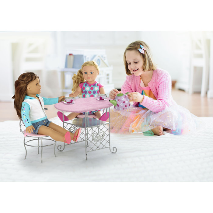Badger Basket Tea Time Doll Table and Chair Set with Accessories ...