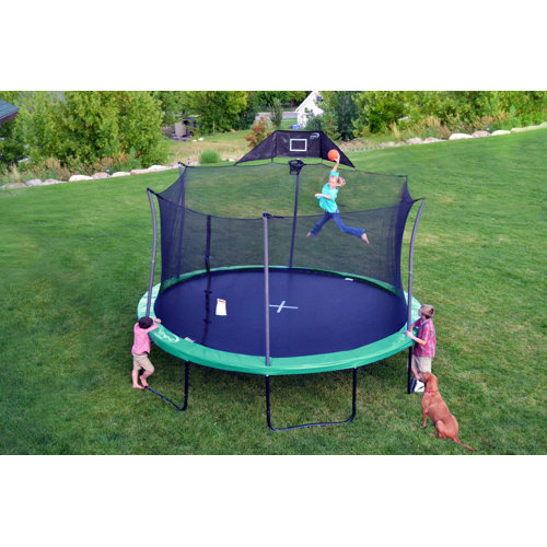 Propel Trampolines Propel 14' Heavy Duty Pro Trampoline with Basketball ...
