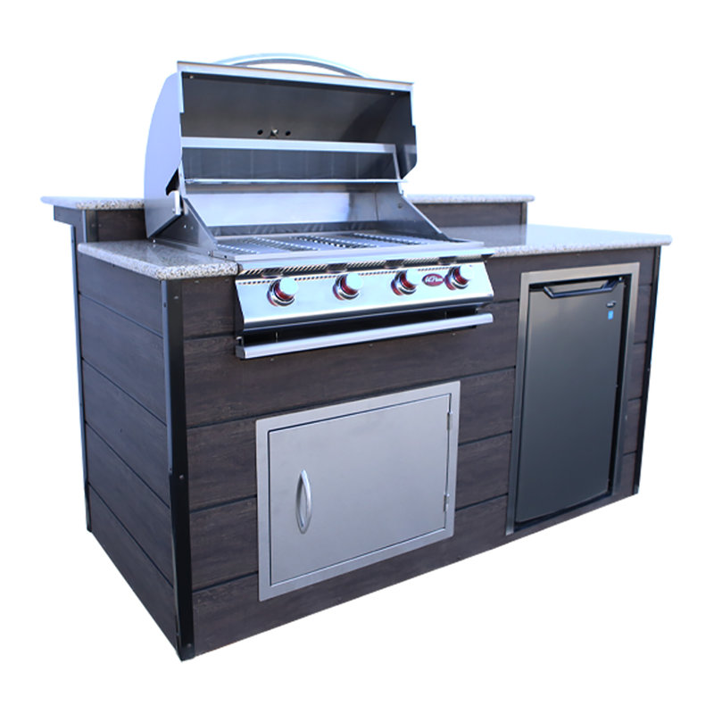 Cal Flame 2 -Piece 4-Burner Liquid Propane BBQ Grill Islands | Wayfair