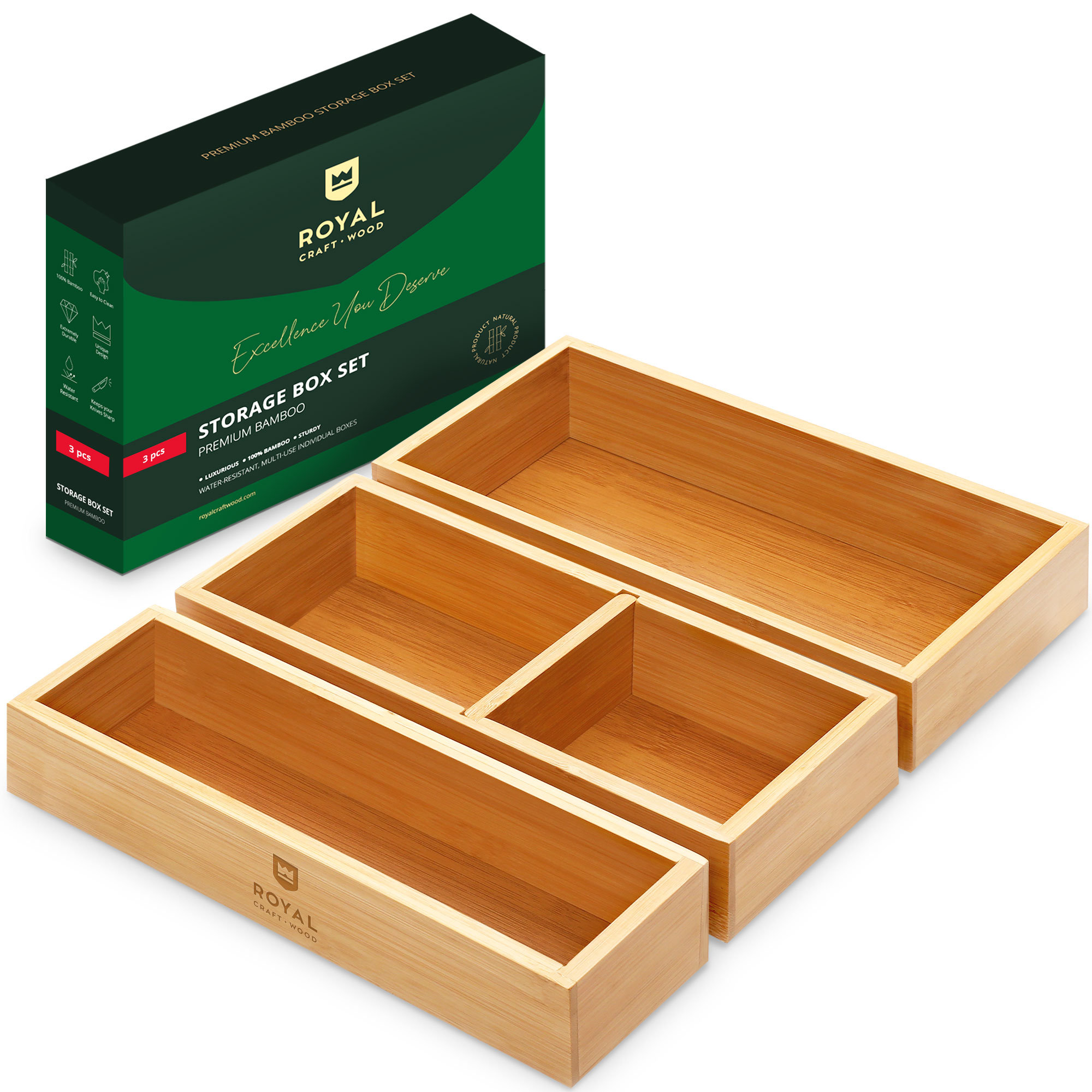 Royal Craft Wood Bamboo Drawer Organizer | Wayfair