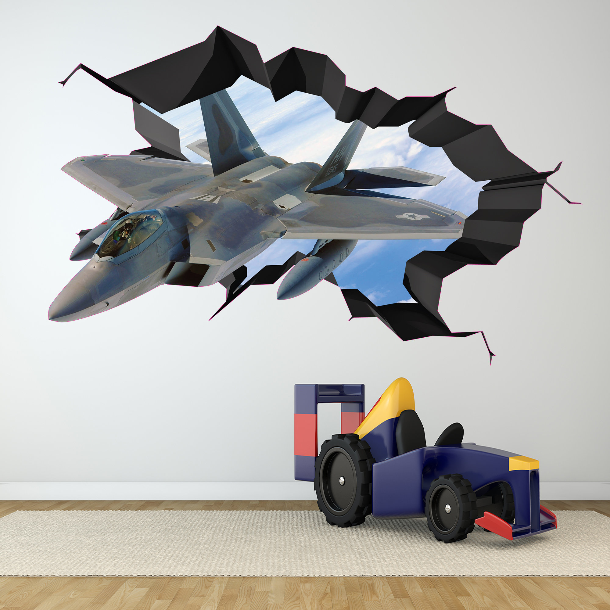 Brayden Studio® Fighter Jet Wall Decal | Wayfair