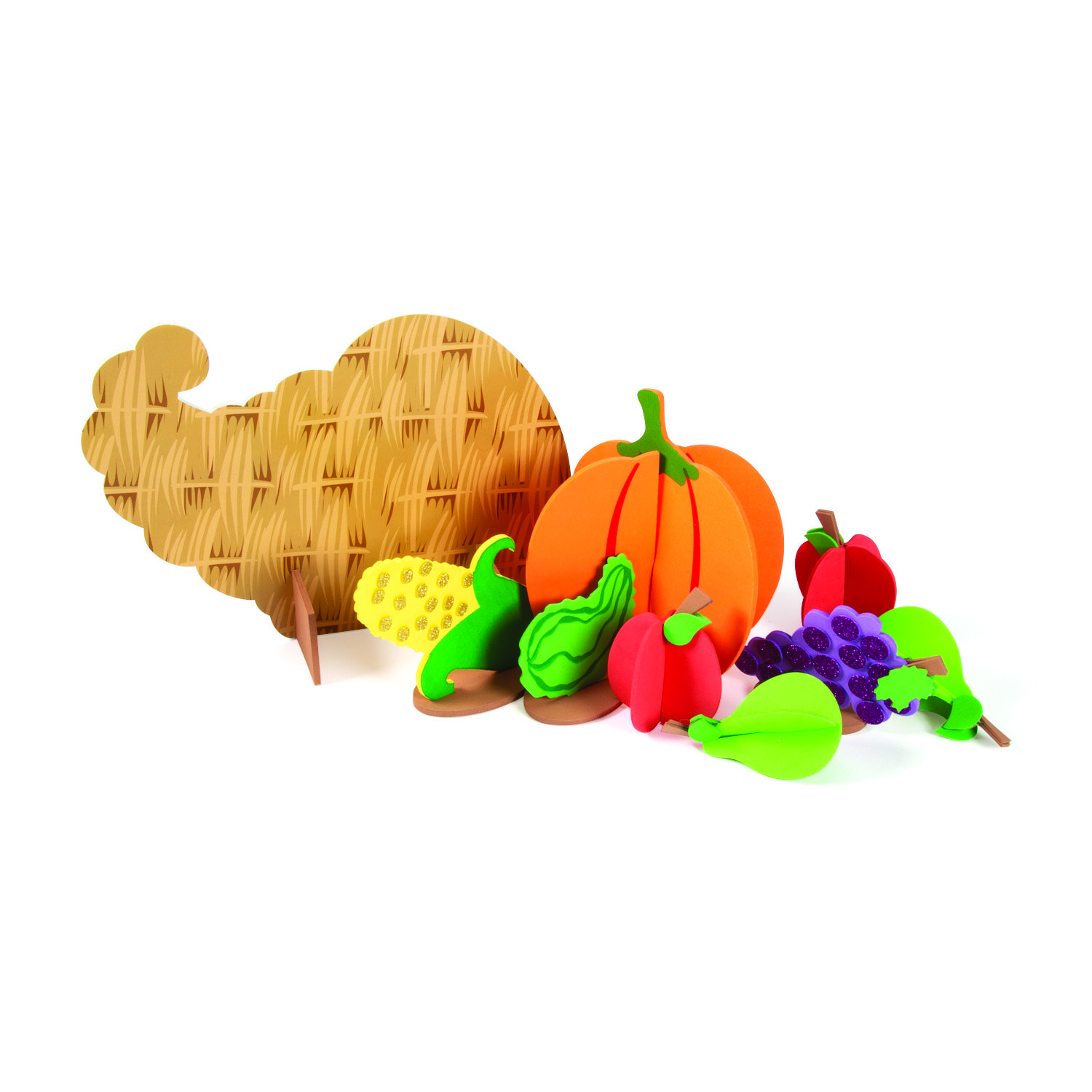 The Holiday Aisle® Arielah Large Tabletop Cornucopia Craft Decoration ...