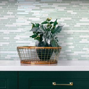 Mosaic Kitchen Linear Wall Tile | Wayfair