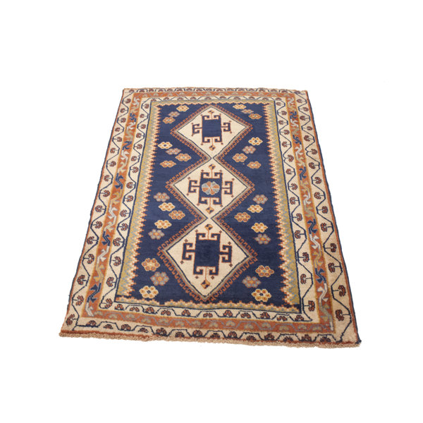 Isabelline One-of-a-Kind Elser Hand-Knotted 1970 4'8 X 3'5 Wool Area ...