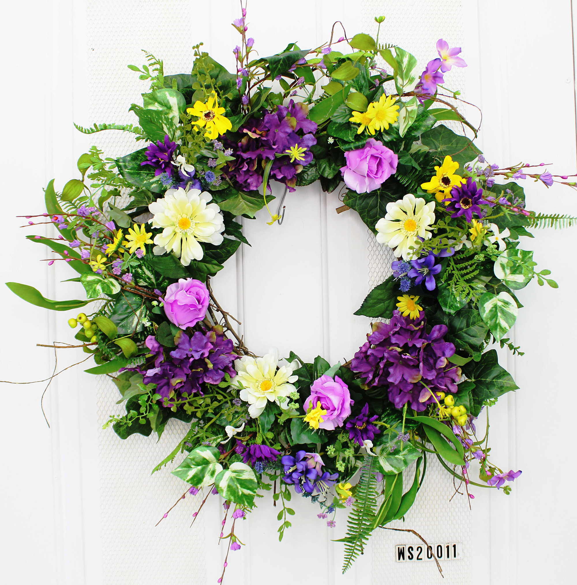 One Allium Way® Faux Mixed Assortment Foam 24'' Wreath & Reviews | Wayfair