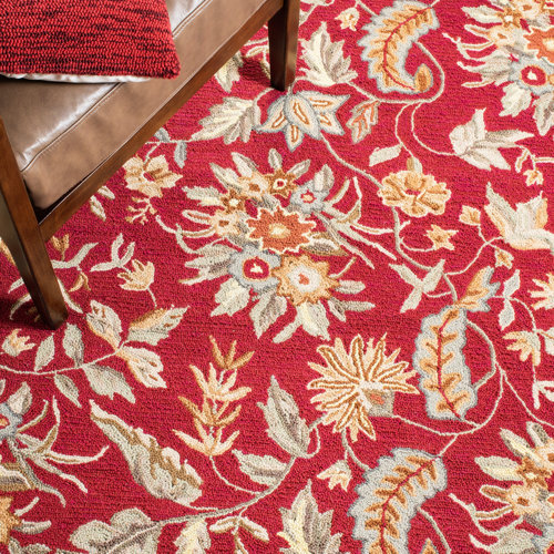 Lark Manor Hollander Handmade Red Rug & Reviews | Wayfair