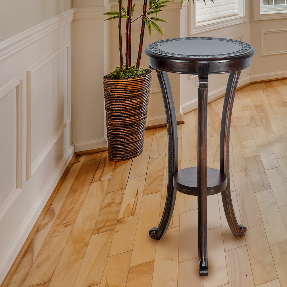 Highland Dunes Needham 36'' Tall Solid Wood 3 Legs End Table & Reviews ...