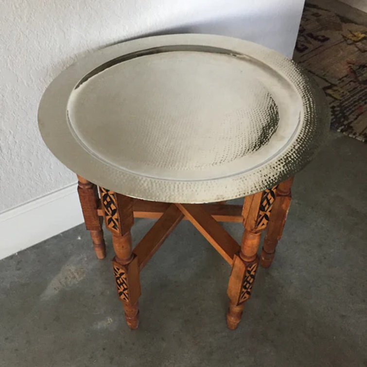 atelierBOEMIA 20" Circular Portable Folding Table | Wayfair