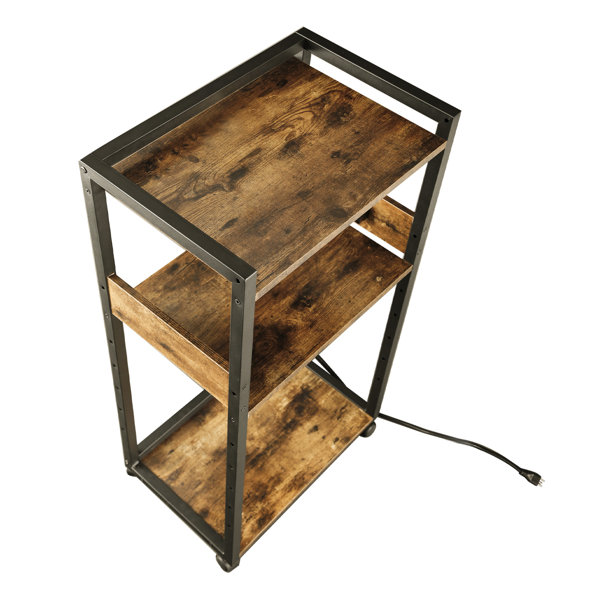 TCMT 3-Tier Rolling Printer Stand Storage Rack Shelf w/ USB and Power ...