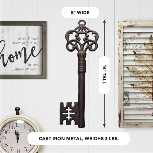 Fleur De Lis Living Cast Iron Skeleton Key Wall Décor & Reviews | Wayfair