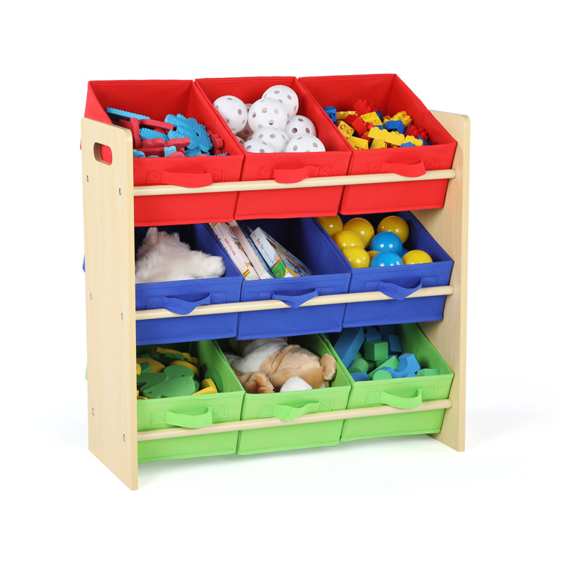 Zoomie Kids Callahan Manufactured Wood Toy Organizer with Bins ...