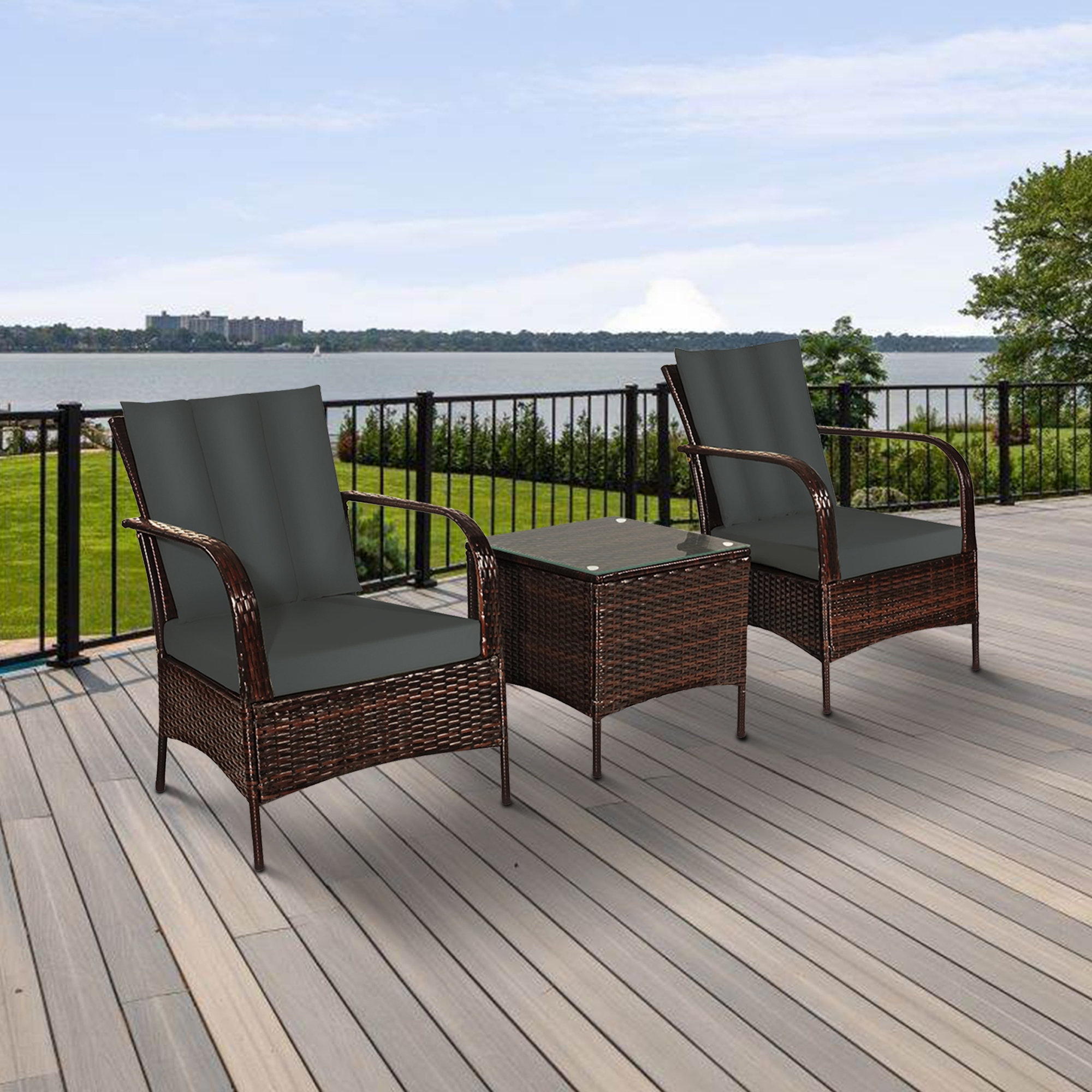 clihome Metal 2 - Person Seating Group with Cushions | Wayfair