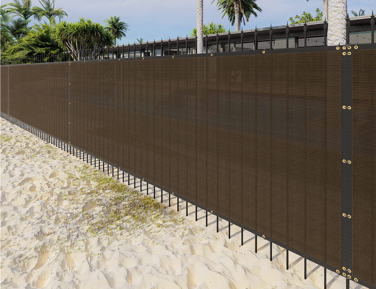 L-Science Heavy Duty Fence Privacy Screen Windscreen Shade Fabric Cloth ...