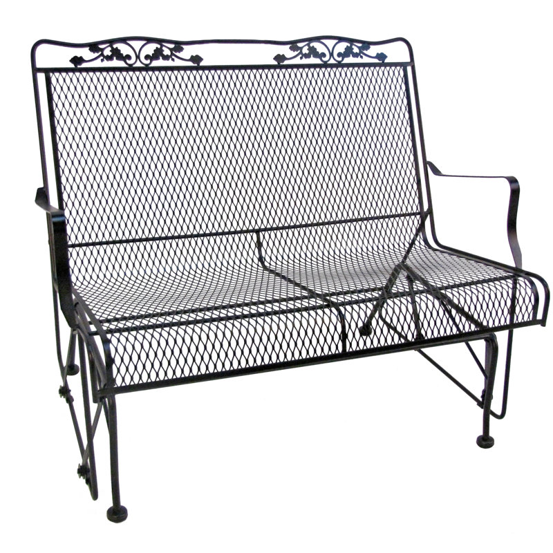 Latitude Run® Outdoor Camp Gliding Metal Bench & Reviews | Wayfair
