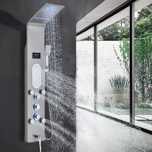 Senlesen 50.78" Shower Panel with Fixed Shower Head | Wayfair