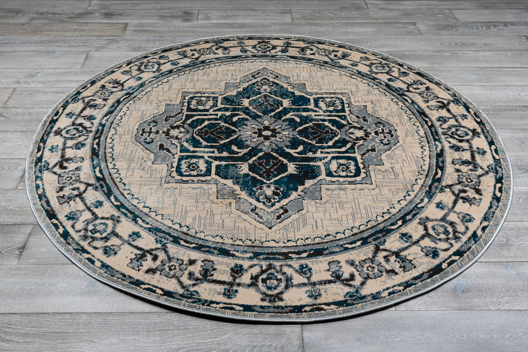 Canora Grey Meme Machine Woven / Power Loomed Performance Teal Rug ...