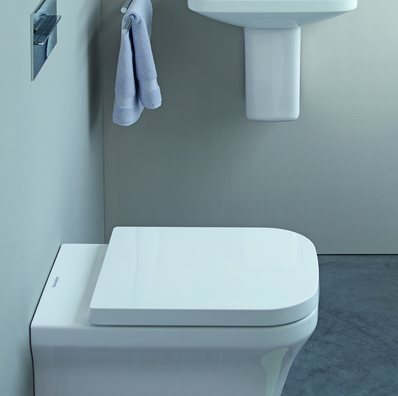 Duravit P3 Comforts Dual-Flush Elongated Wall Mounted Toilet with High ...