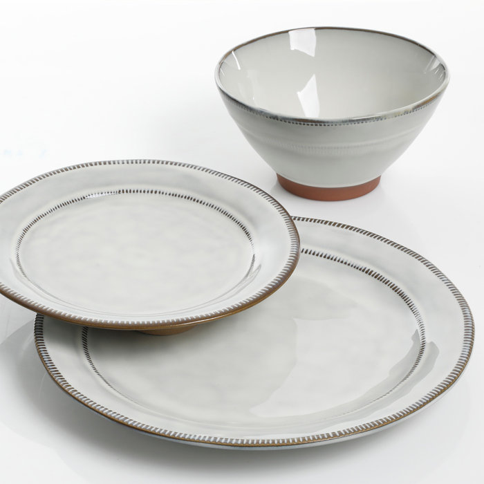 Union Rustic Aeris Earthenware Dinnerware Set - Service for 4 & Reviews ...