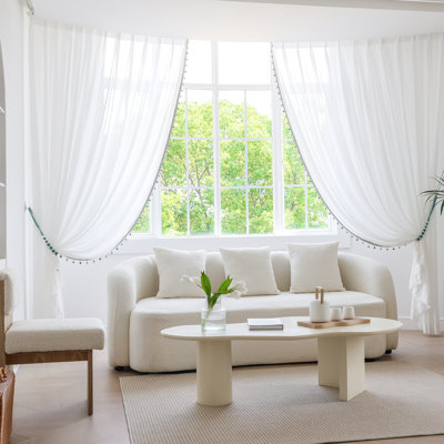 Visionary Home Mira Rayon Sheer Curtain Pair & Reviews | Wayfair