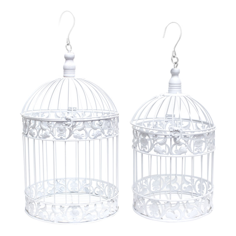 Ophelia & Co. 2 Piece Manuel Metal Decorative Bird Cage Set & Reviews ...