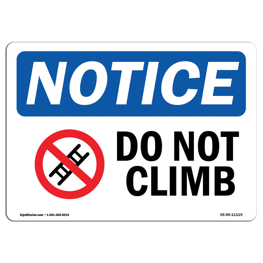 SignMission Do Not Climb Sign with Symbol | Wayfair