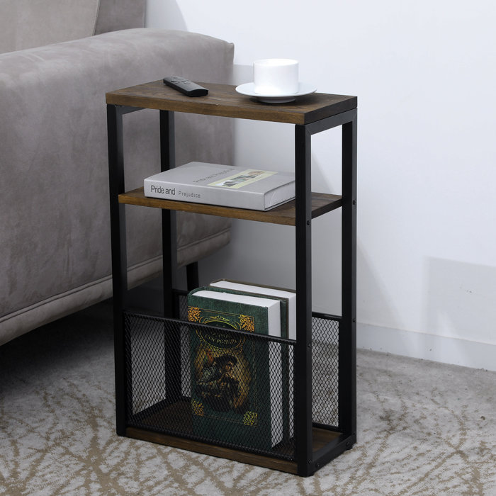 17 Stories 30.94'' Tall Solid Wood Floor Shelf End Table | Wayfair