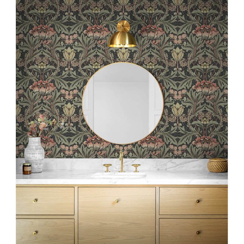 Canora Grey Craw Peel & Stick Floral Wallpaper & Reviews | Wayfair