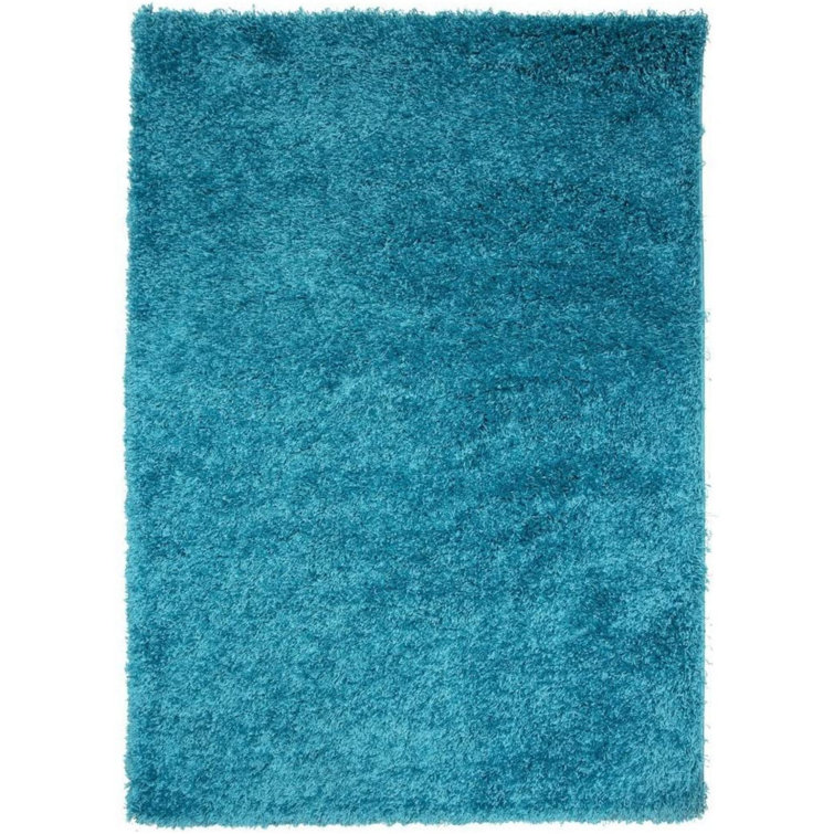 17 Stories Annie-Louise California Shaggy Teal Rug & Reviews | Wayfair ...