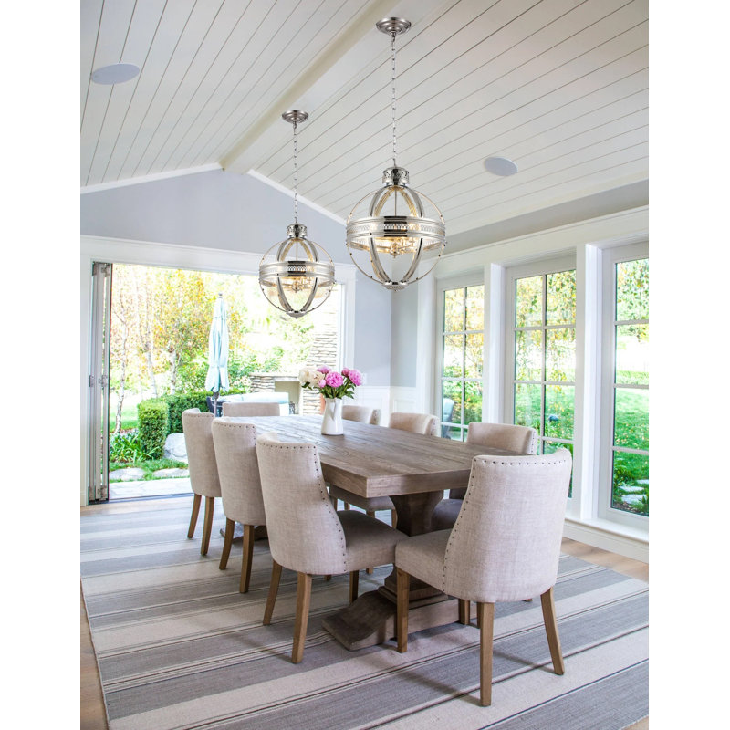 Breakwater Bay Overbey 18 - Inch Three Bulbs Glass Globe Dimmable ...