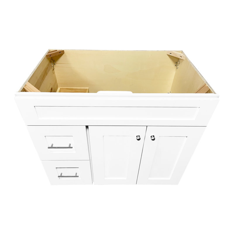 Disar 36'' Bathroom Vanity With Drawer Left Base Only | Wayfair